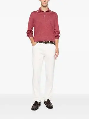 Brunello Cucinelli Long Sleeve Polo - Multicolor
