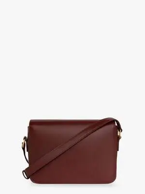 Celine Teen Triomphe Leather Crossbody Bag - Brown