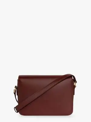 Celine Teen Triomphe Leather Crossbody Bag - Brown
