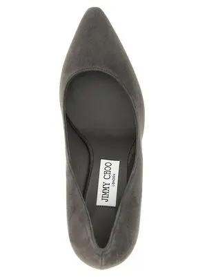 JIMMY CHOO Suede Romy Pumps - Gray