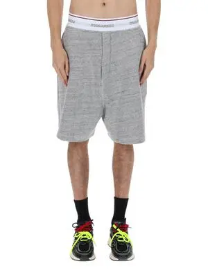 Dsquared2 Shorts Oversize Con Logo - Gray
