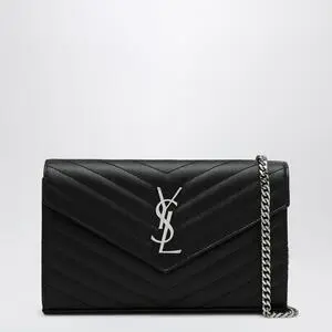 Saint Laurent Cassandre Chain Pouch - Black