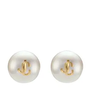 JIMMY CHOO Maxi Pearl Studs Earrings - Gold