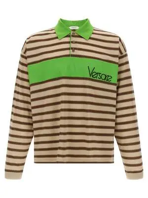 Versace Intarsia Polo Shirt - Multicolor