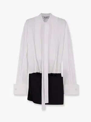 Attico Black/white Mini Dress - Multicolor