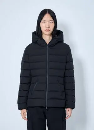 Moncler Herbe Hooded Short Down Jacket - Black