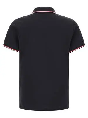 Moncler Tricolor Trim Polo Shirt