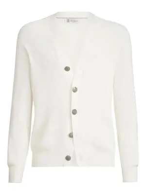 Brunello Cucinelli English Rib Knit Cardigan - Multicolor