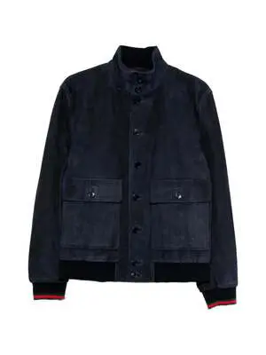 Gucci Leather Bomber Jacket - Multicolor