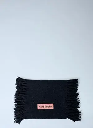 Acne Studios Fringe Wool Scarf - Black