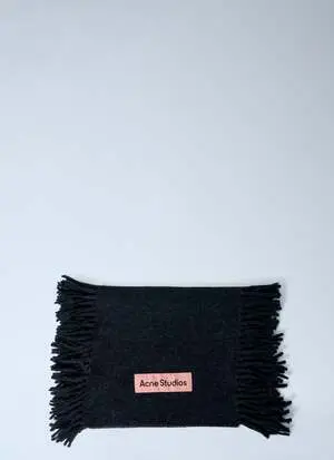 Acne Studios Fringe Wool Scarf - Black