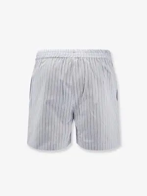 Attico Striped Cotton Shorts - Multicolor