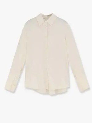 Max Mara Stretch Silk Shirt - Cream