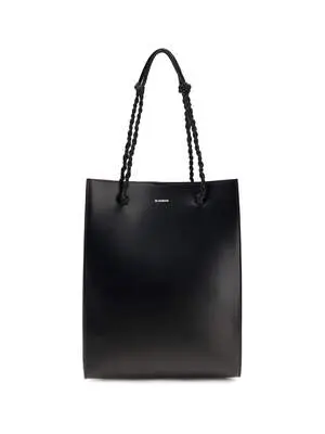 JIL SANDER Tangle Leather Tote Bag - Black