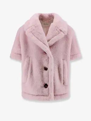 Max Mara Mxacorvino1 Alpaca And Virgin Wool Fur Cape - Multicolor