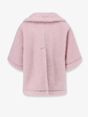 Max Mara Mxacorvino1 Alpaca And Virgin Wool Fur Cape - Multicolor