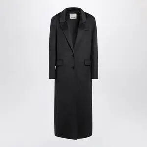 Isabel Marant Étoile Clesa Anthracite Wool And Cashmere Coat - Gray