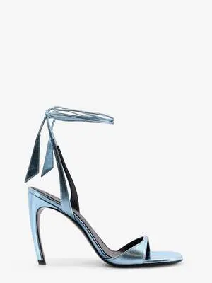 Attico Ora Satin Sandals - Blue