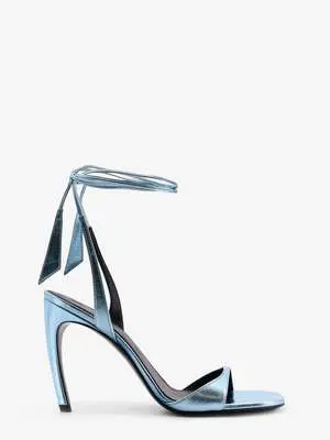 Attico Ora Satin Sandals - Blue