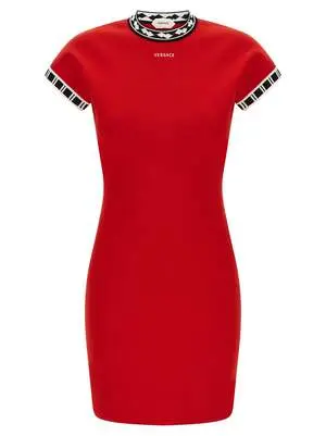 Versace Logo' Dress - Red