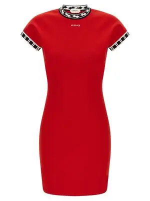 Versace Logo' Dress - Red