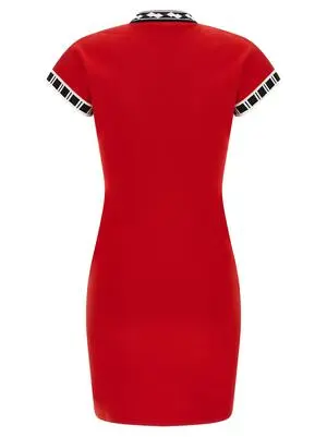 Versace Logo Dress - Red