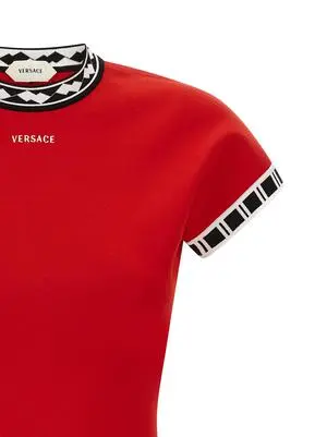Versace Logo Dress - Red