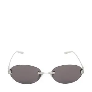 Balenciaga Gossip Oval Sunglasses - Silver
