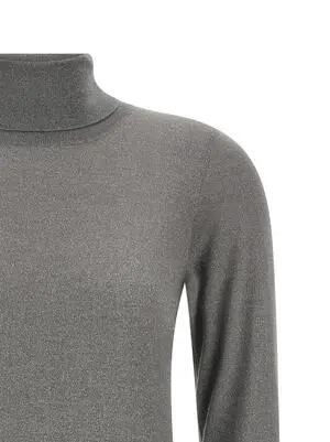 Brunello Cucinelli Sparkling' Turtleneck Sweater - Gray