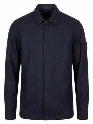 Stone Island Wool Nylon Flannel_s.i. Ghost Shirt - Multicolor