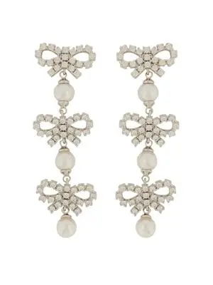 SELF-PORTRAIT Micro Bow Earrings - Silver