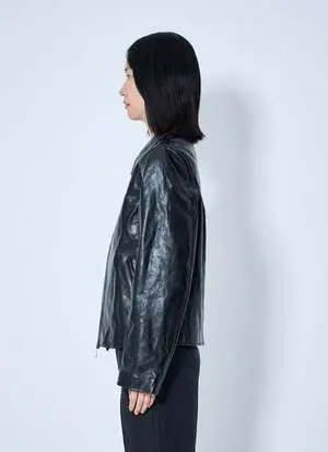 Our Legacy Mini Top Dyed Leather Jacket