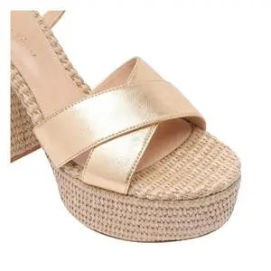 GIANVITO ROSSI Bebe Platform Sandals - Gold