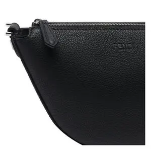 Fendi Calf Leather Crossbody Bag - Black