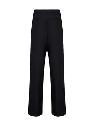 Dries Van Noten Black Wool Peacha Belted Trousers