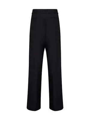 Dries Van Noten Wool Peacha Belted Trousers