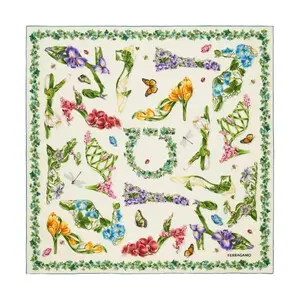 FERRAGAMO Eden Shoes Silk Foulard - Multicolor
