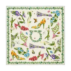 FERRAGAMO Eden Shoes Silk Foulard - Multicolor