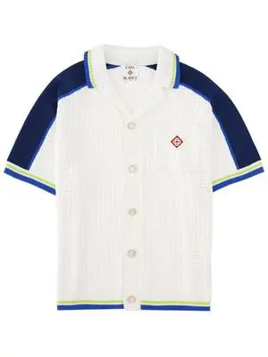 Casablanca Camicia In Crochet Con Logo - Multicolor