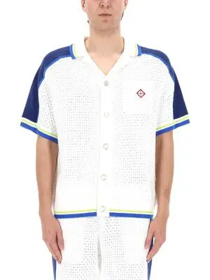 Casablanca Camicia In Crochet Con Logo