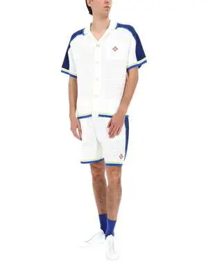 Casablanca Camicia In Crochet Con Logo