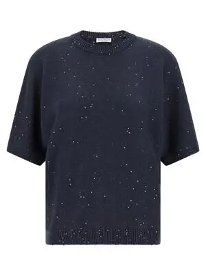 Brunello Cucinelli Diamante' Sweater - Blue