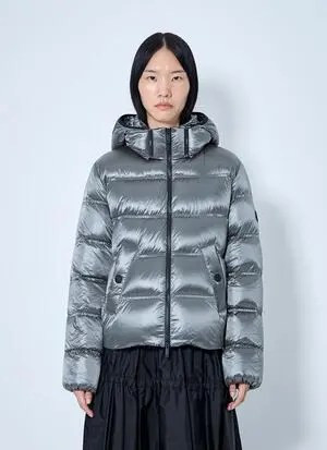 Moncler Moncler Women Sensation Short Down Jacket Gray
