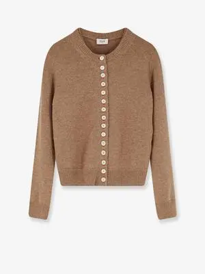 Celine Cashmere Cardigan - Brown
