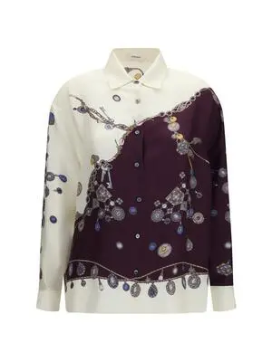 Versace Printed Silk Shirt - Multicolor