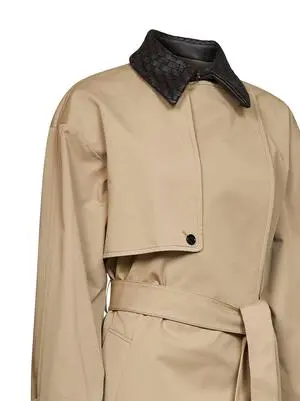Bottega Veneta Lightweight Waterproof Cotton Trench Coat - Multicolor