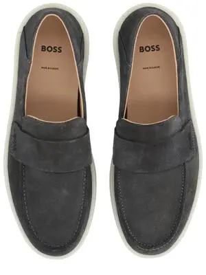 BOSS Kieran Suede Mocassino - Gray