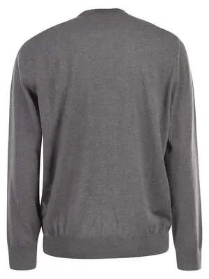 BOSS Regular Fit Virgin Wool Jumper With Embroidered Logo