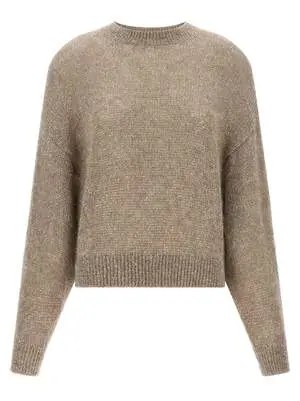 Brunello Cucinelli Diamante Sequin Knit Sweater - Cream