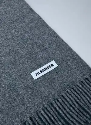 JIL SANDER Fringed Wool Scarf